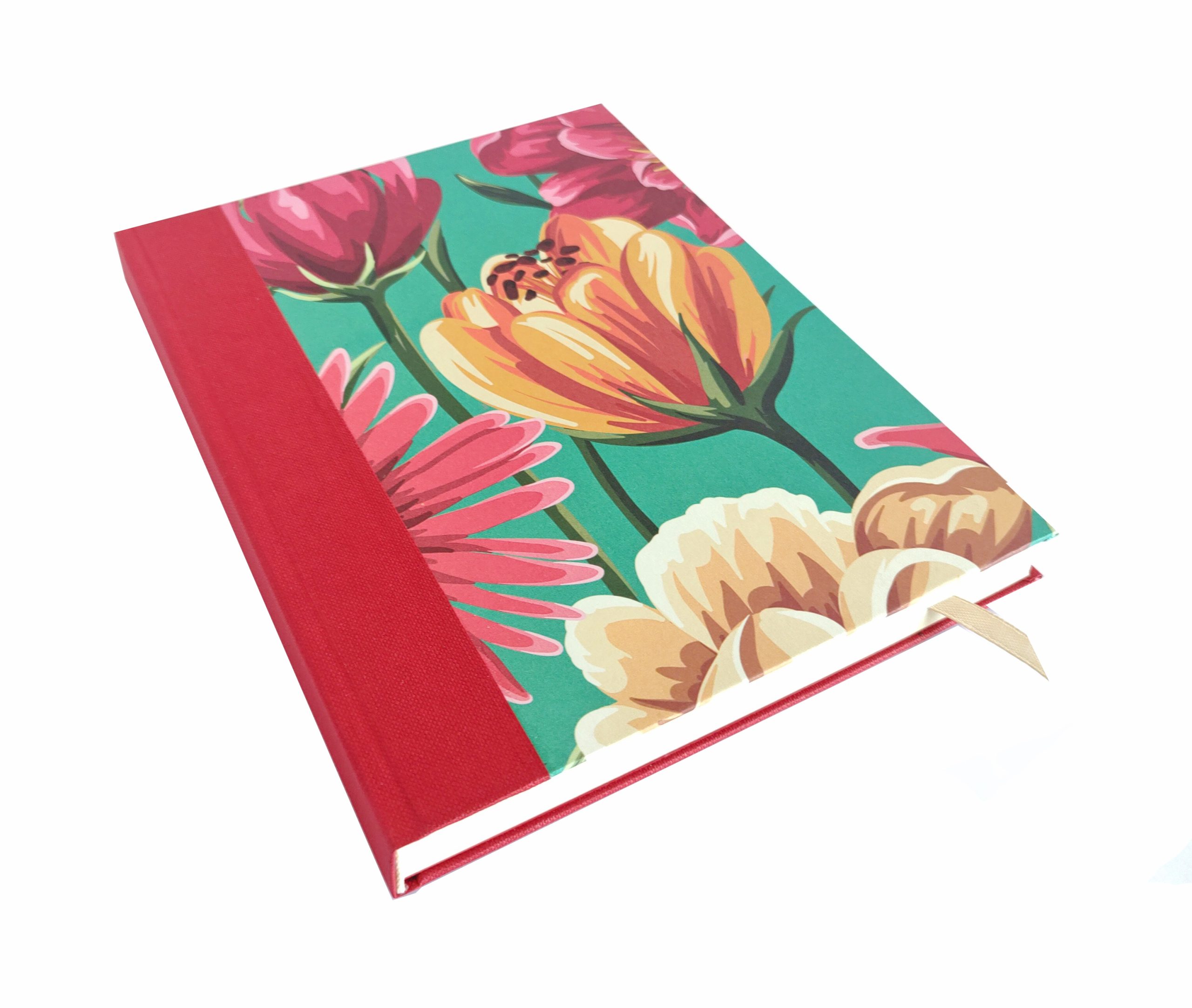 Cuaderno Flores III Rojo - Fundación Neo Inclusión